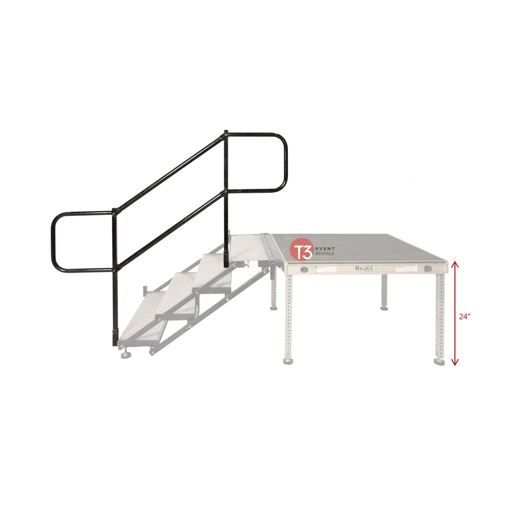 4' Handrail For Stage Rental